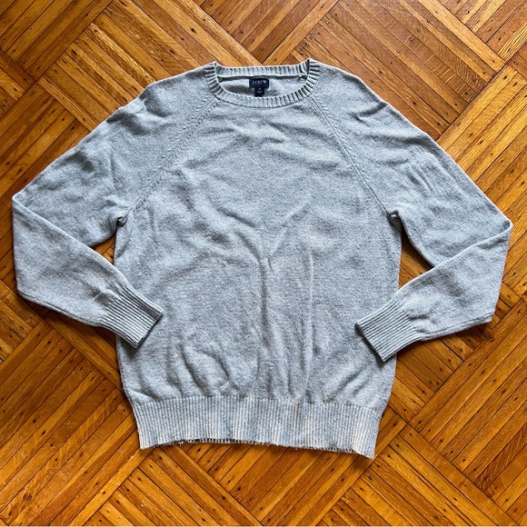 J. Crew | Sweaters | J Crew Light Gray Crew Neck Polywool Blend Sweater ...
